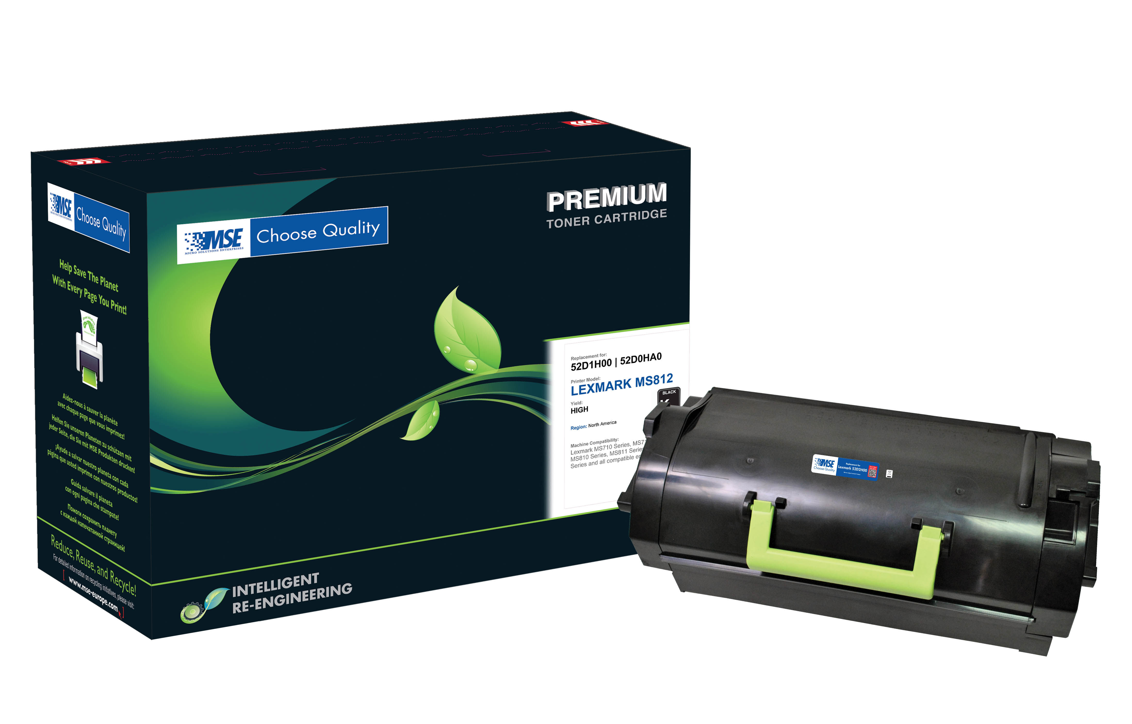 MSE Premium Toner für Lexmark MS810 High Yield - kompatibel mit 52D2H00 ...