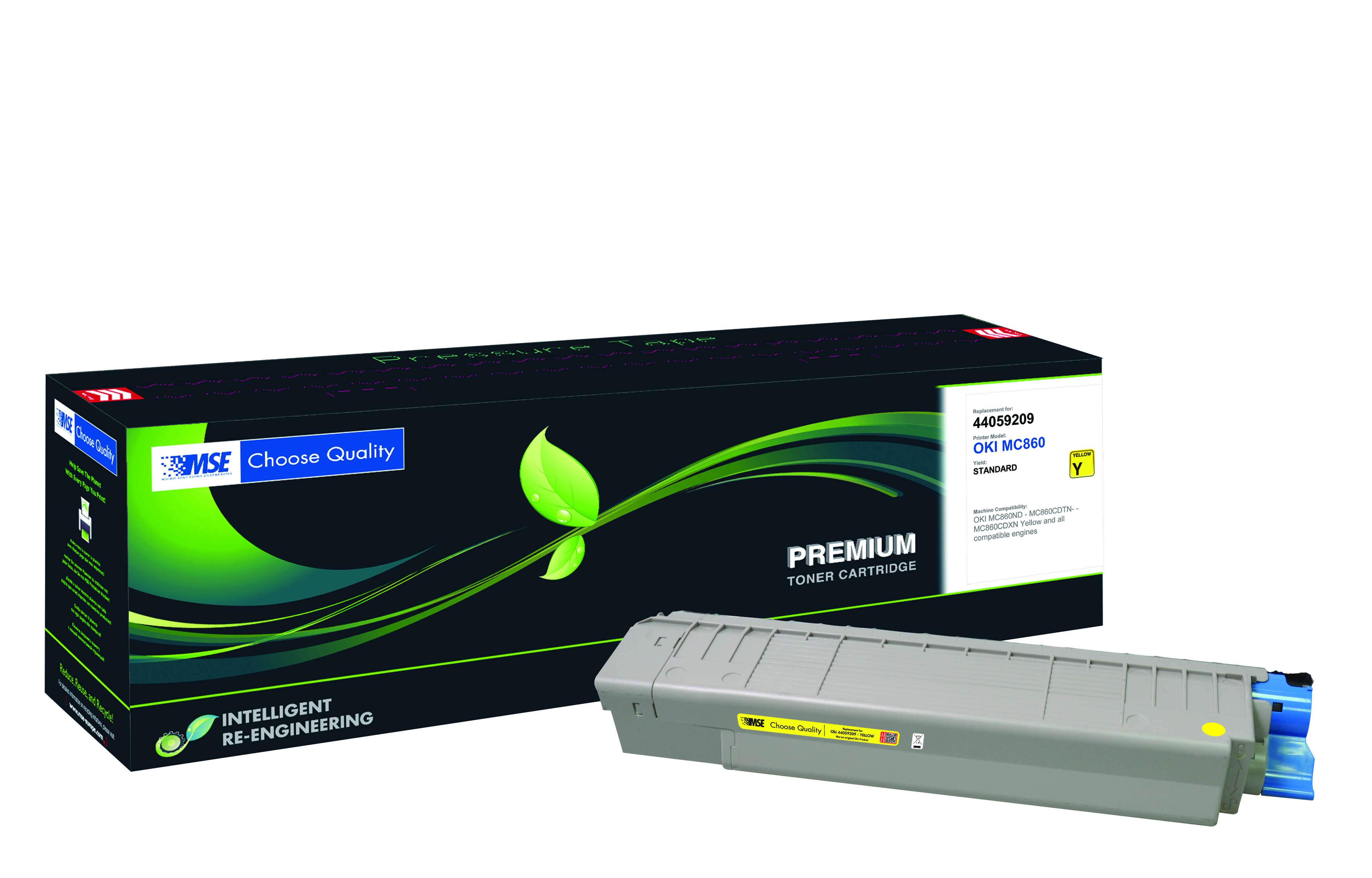 MSE Premium Farb-Toner für Oki MC860 Yellow - kompatibel mit 44059209 ...